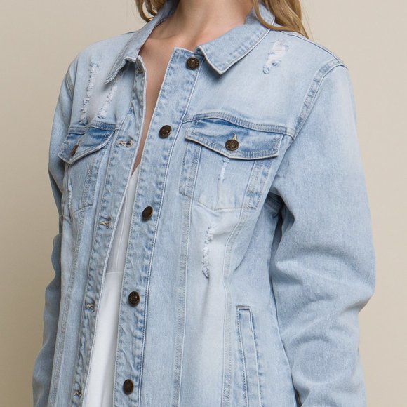 Love Tree | Jackets & Coats | New Love Tree Denim Jean Jacket Duster ...
